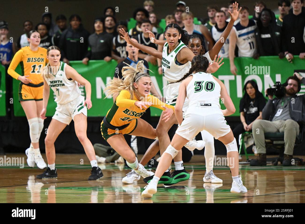 Grand Forks, USA. 15th Feb, 2025. North Dakota State Bison forward ...