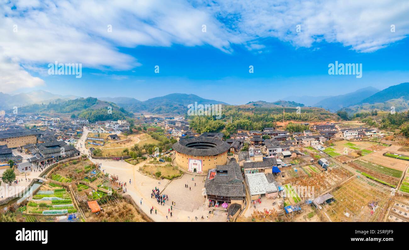 Earth buildings in Zhangzhou City, Fujian Province, China Stock Photo ...