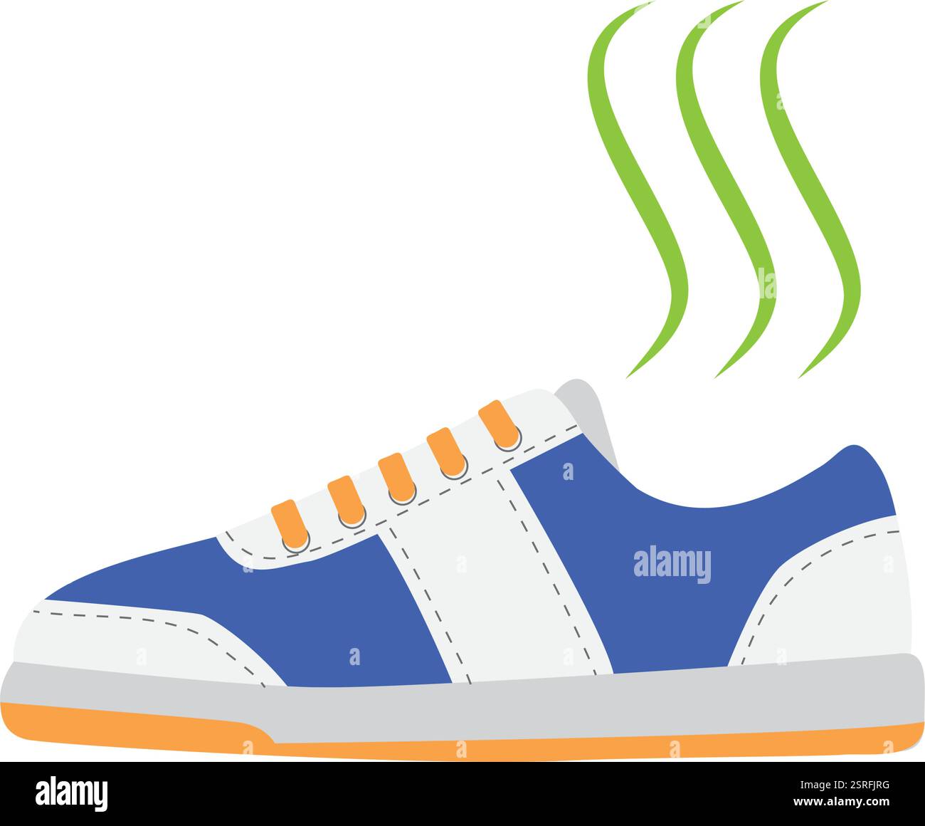 Smelly shoe concept vector illustration. Unpleasant smell from dirty ...