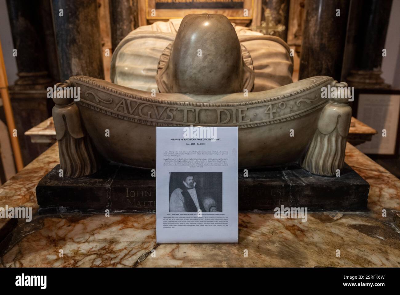 Resting place of George Abbot inside the Holy Trinity church in ...