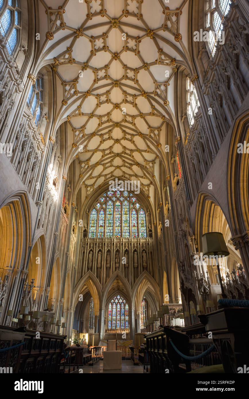 Interior of Wells Cathedral, Wells, Somerset, UK Stock Photo - Alamy