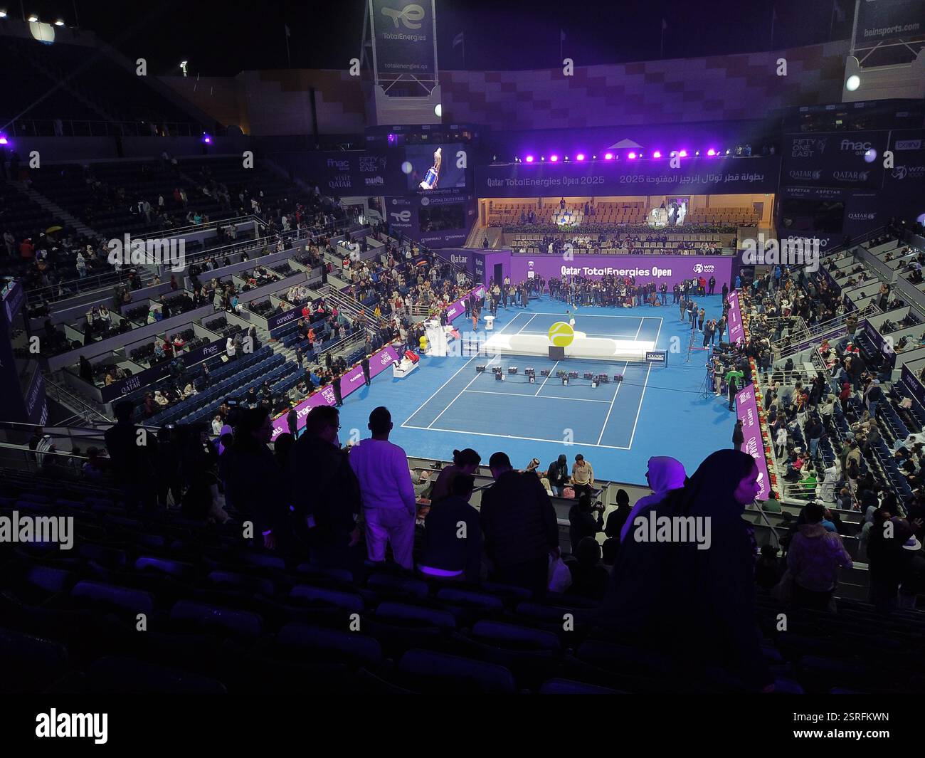 Fireworks during the prize distribution function of Qatar Energies Open ...