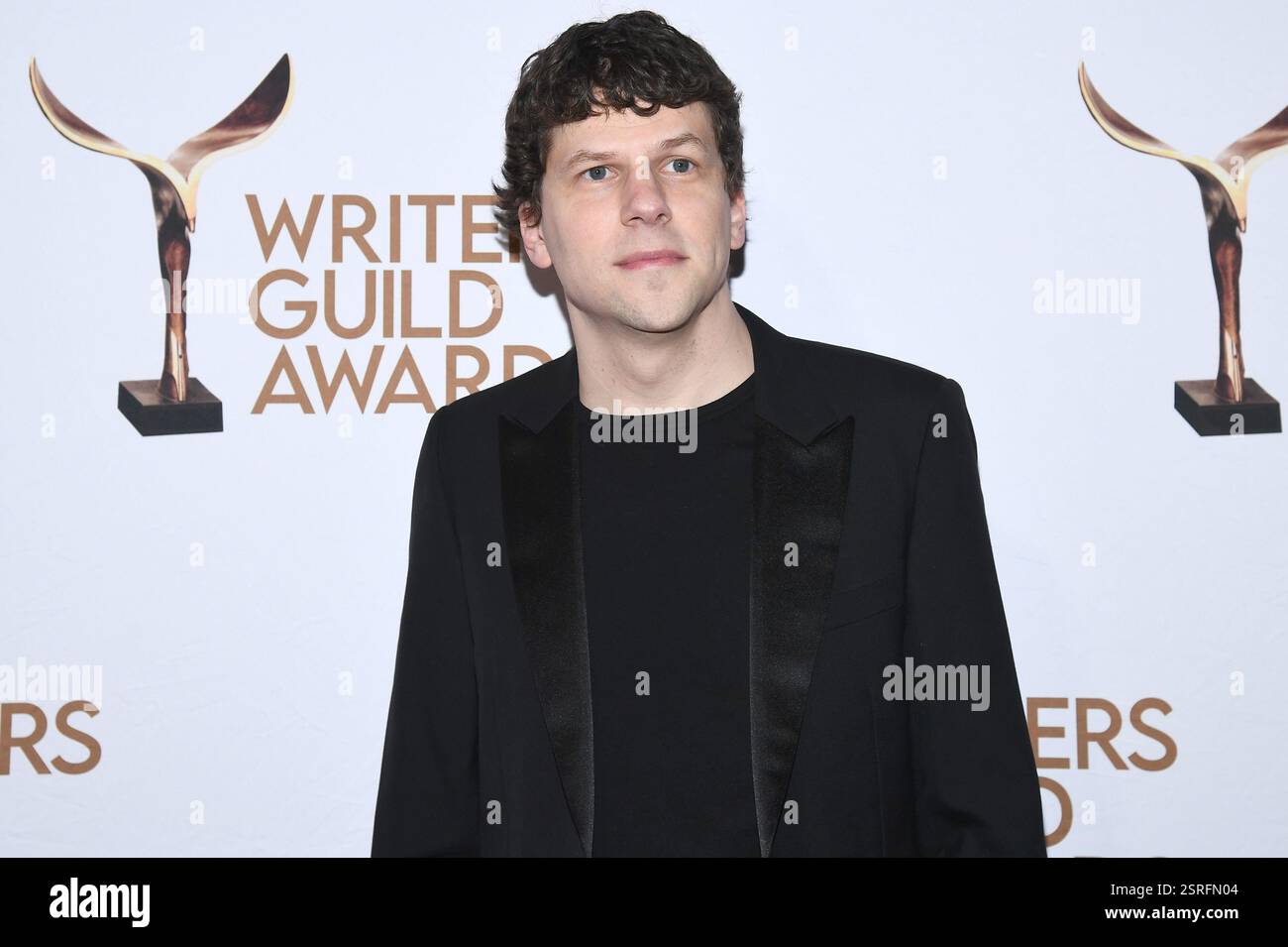New York, USA. 15th Feb, 2025. Jesse Eisenberg attends the 2025 Writers ...