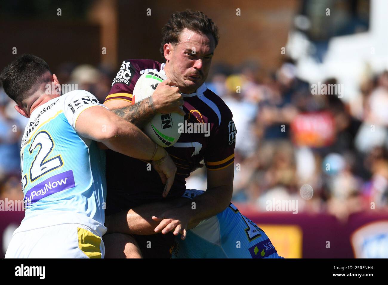 Toowoomba, Australia. 16th Feb, 2025. Kobe Hetherington of the Broncos ...