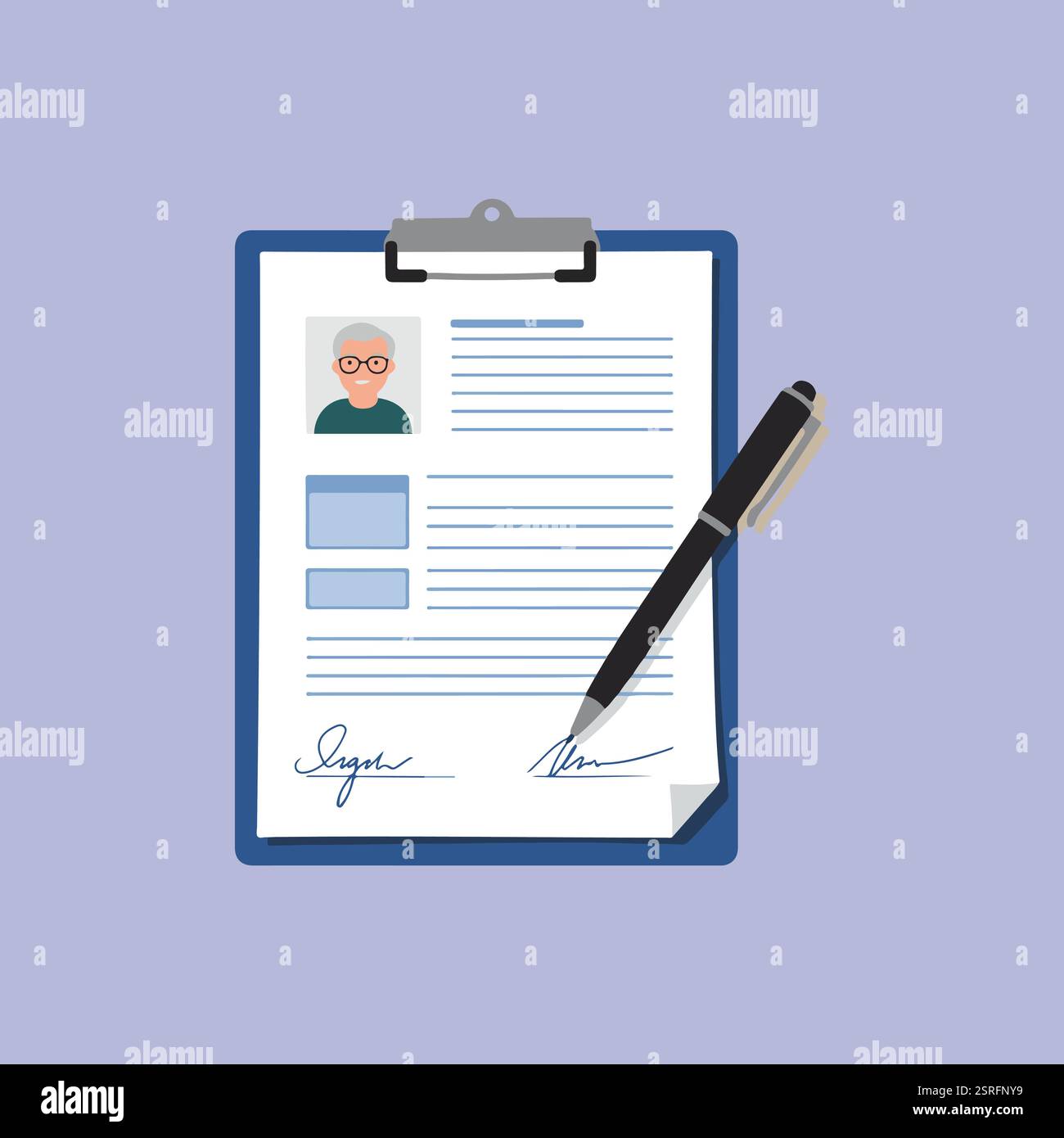 Signed bill Stock Vector Images - Alamy