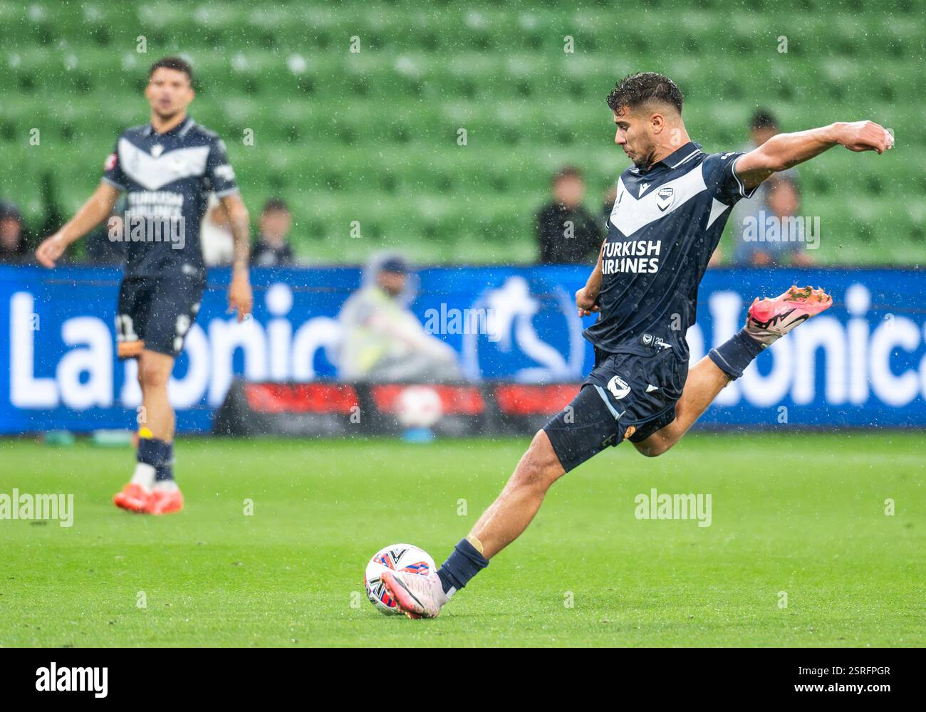 Melbourne, Australia. 14th Feb, 2025. Melbourne Victory's Zinedine ...