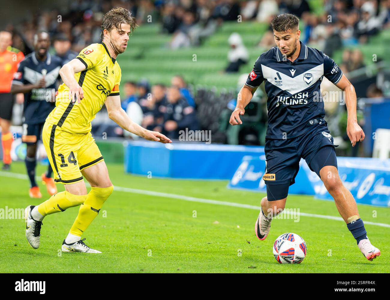 Melbourne, Australia. 14th Feb, 2025. Melbourne Victory's Zinedine ...