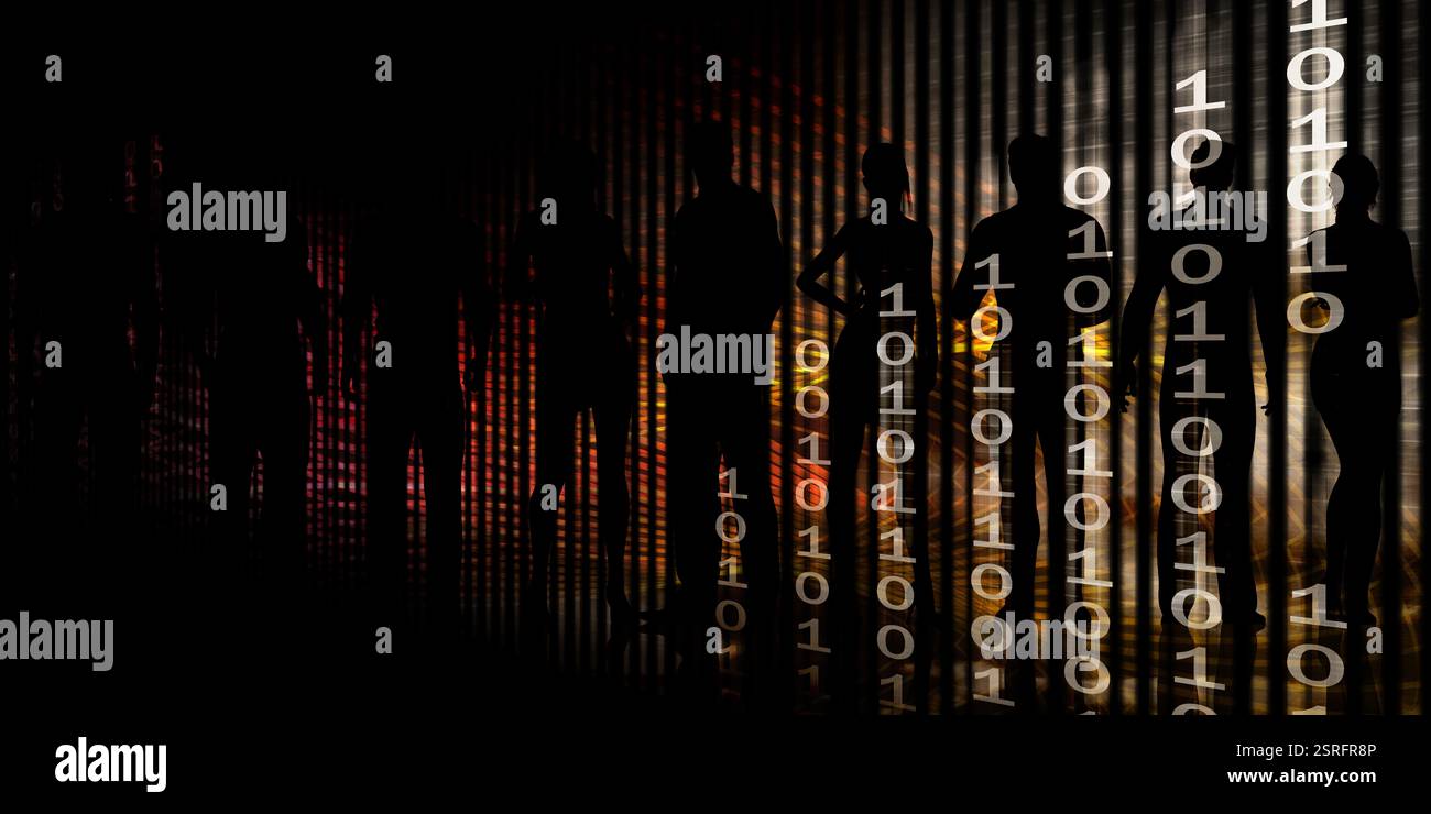 Digital Entertainment and Streaming Broadcast Technology Art Stock ...