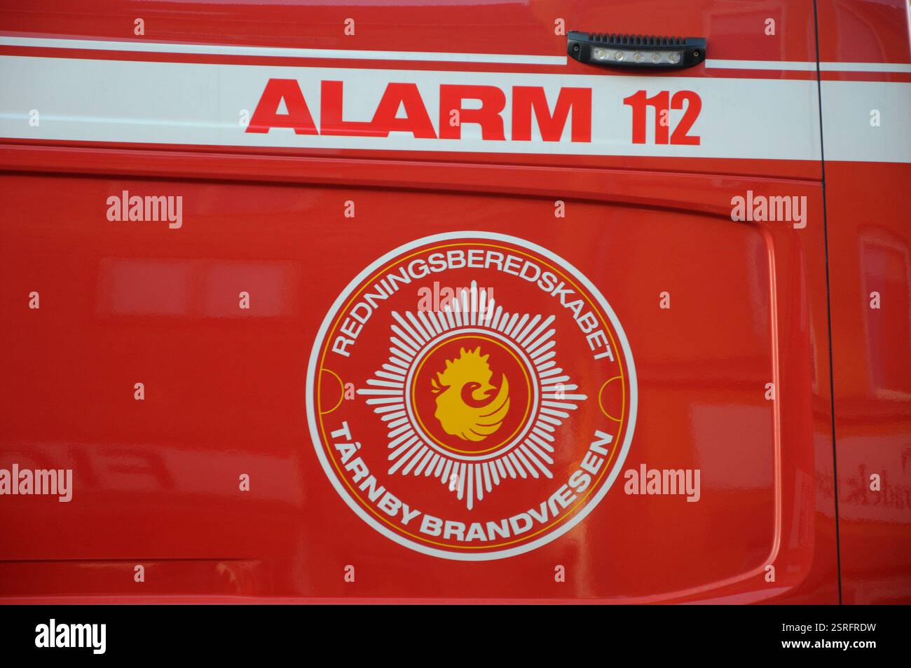 Copenhagen/ DenmarK/14 FEBRUARY 2025/ Taarnby town hall or councils fire brigade and sing of ...