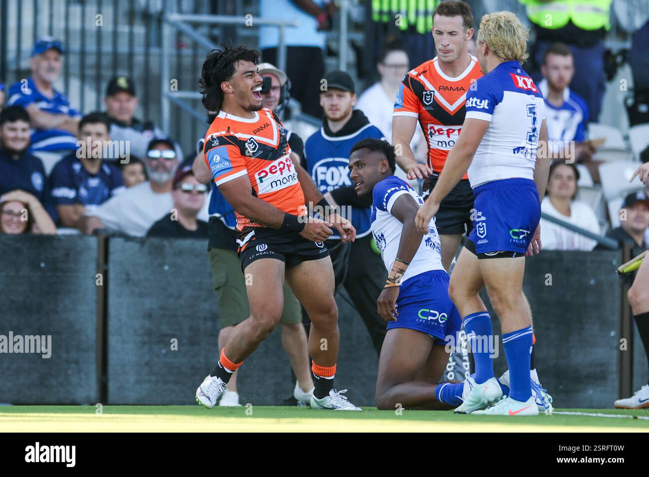 Sydney, Australia. 16th Feb, 2025. Solomona Faataape of the Wests ...