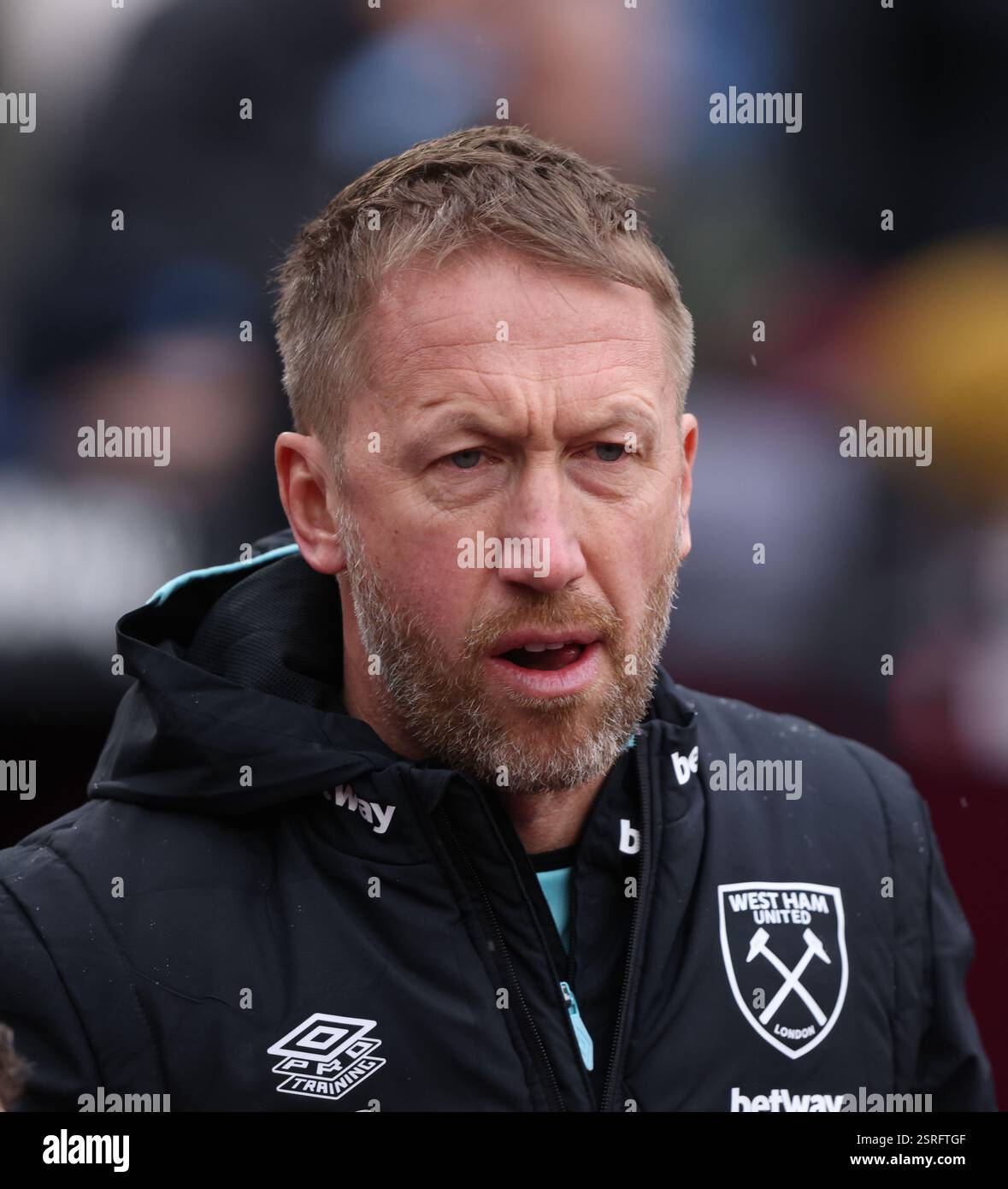 London, UK. 15th Feb, 2025. Graham Potter (West Ham manager) at the ...