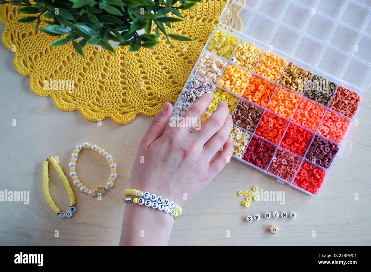 Diy jewellery making. Bead work, craft design hobby Stock Photo - Alamy