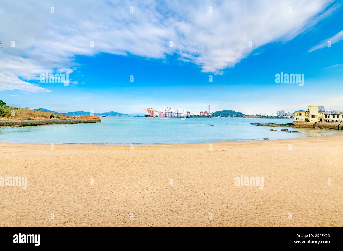 The coastal beach of Gulangyu Island, Xiamen, Fujian, China Stock Photo ...