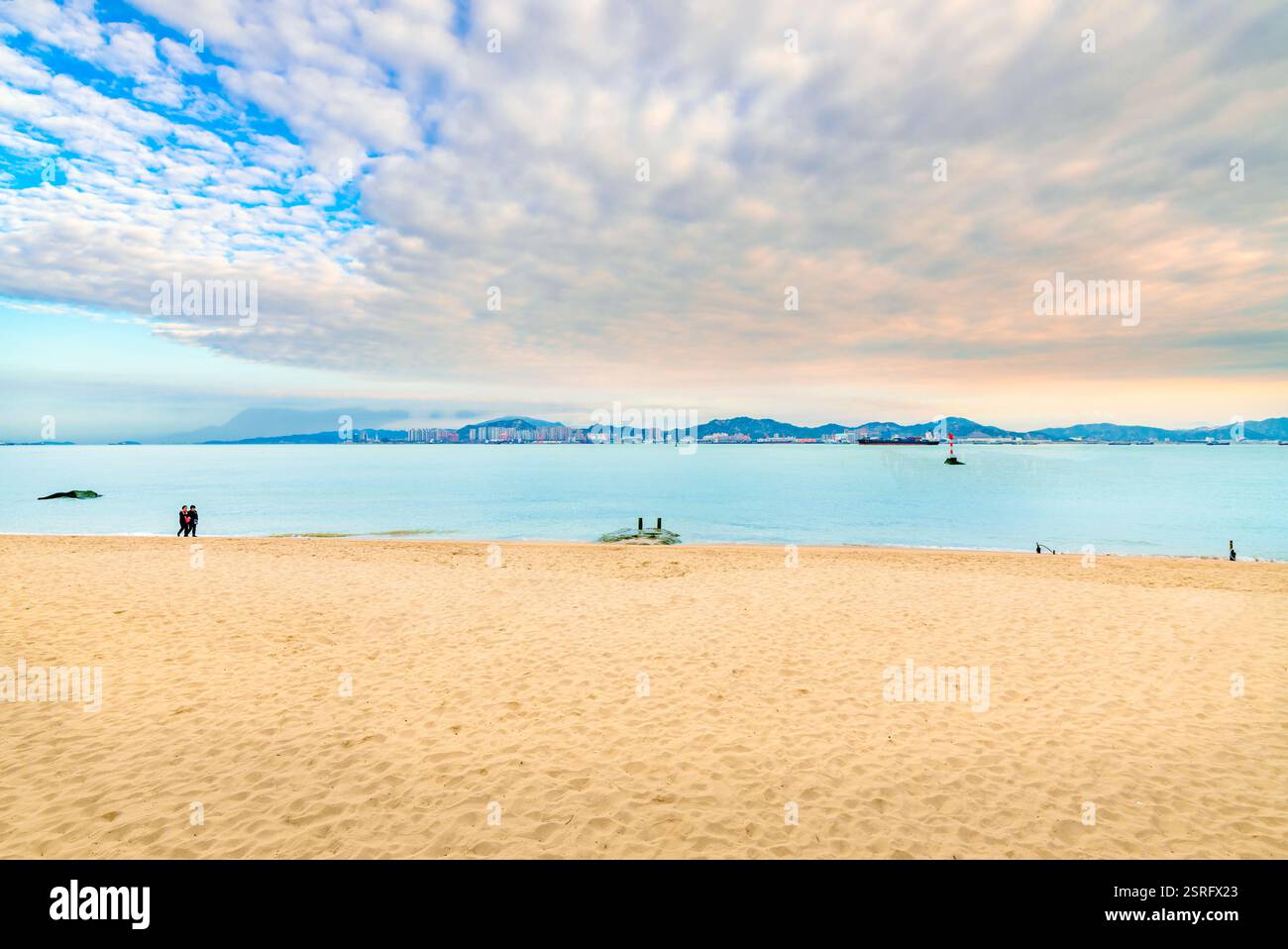 The coastal beach of Gulangyu Island, Xiamen, Fujian, China Stock Photo ...