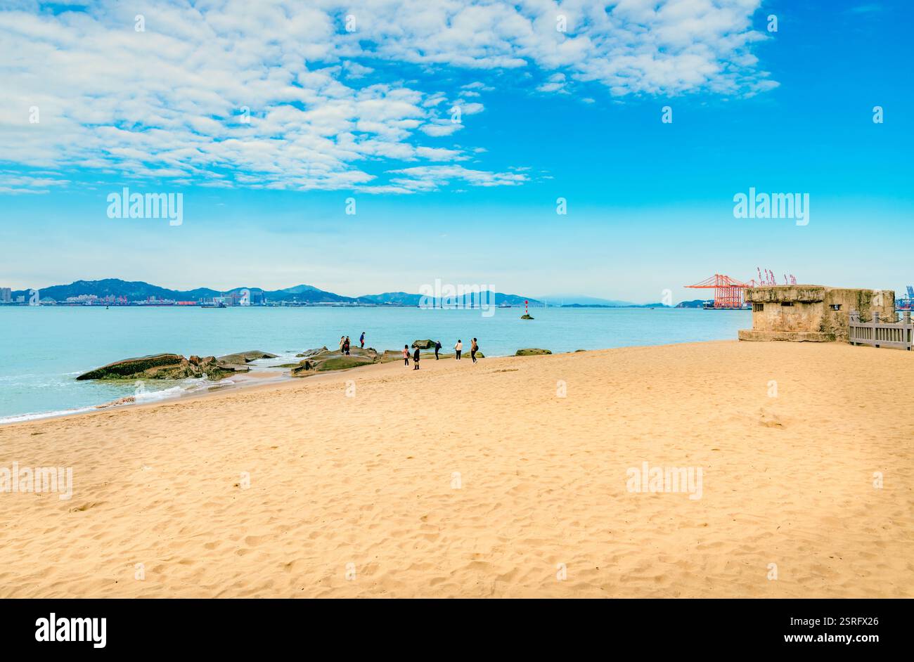 The coastal beach of Gulangyu Island, Xiamen, Fujian, China Stock Photo ...