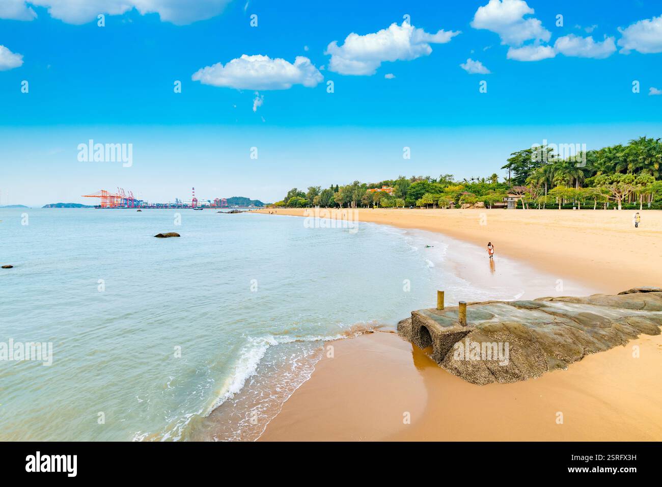 The coastal beach of Gulangyu Island, Xiamen, Fujian, China Stock Photo ...