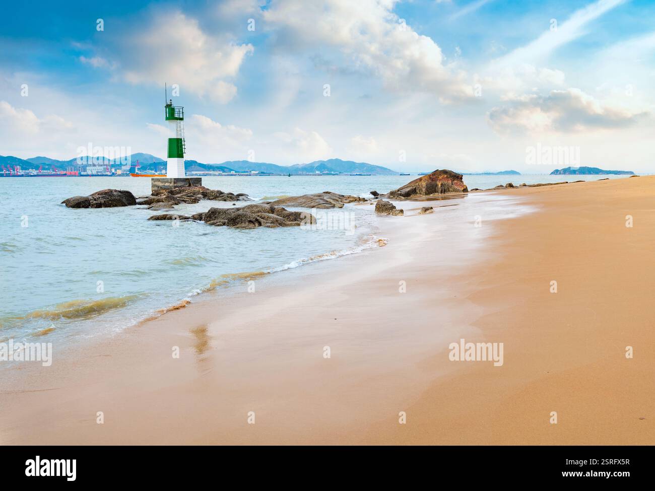 The coastal beach of Gulangyu Island, Xiamen, Fujian, China Stock Photo ...