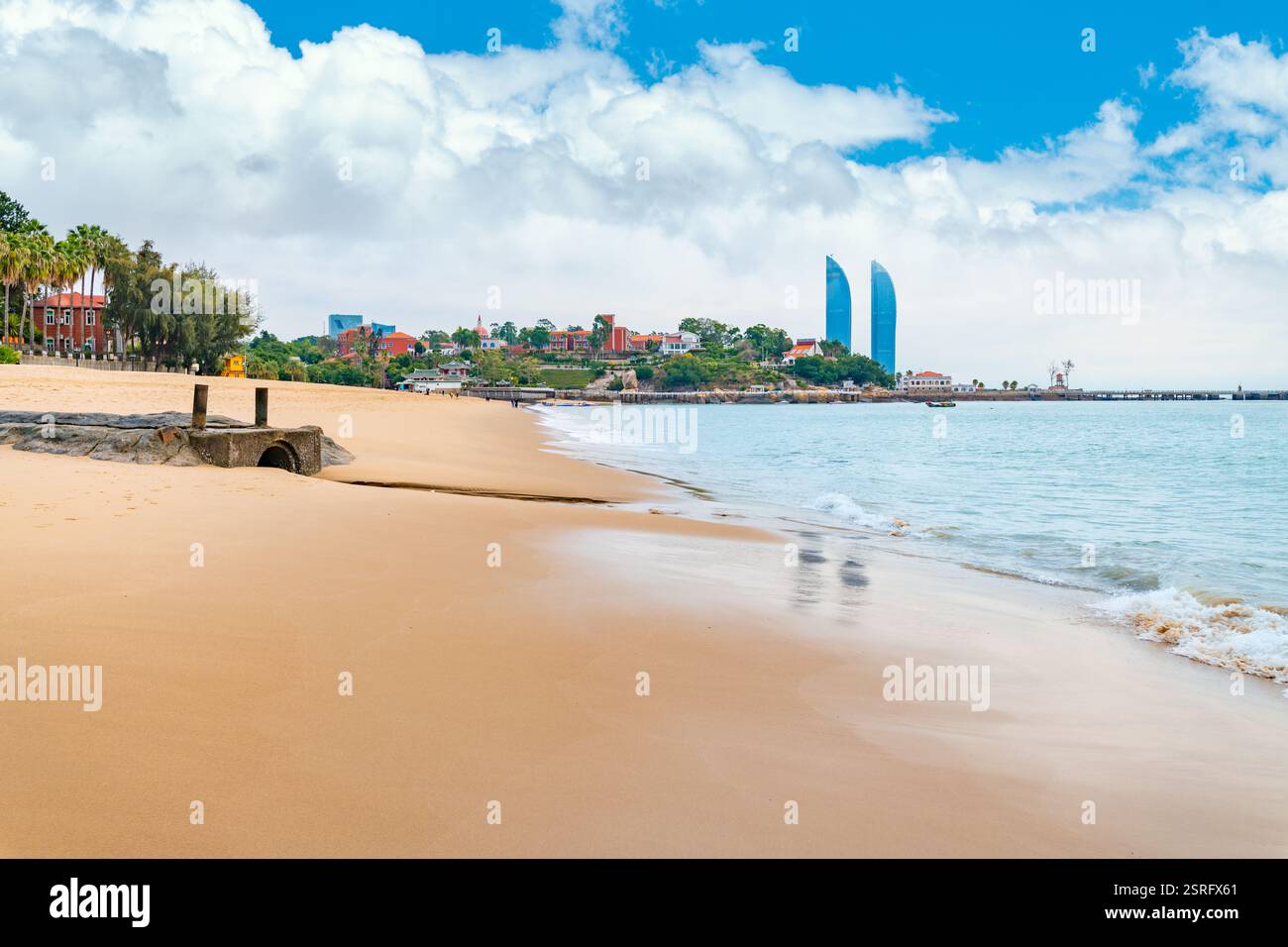 The coastal beach of Gulangyu Island, Xiamen, Fujian, China Stock Photo ...