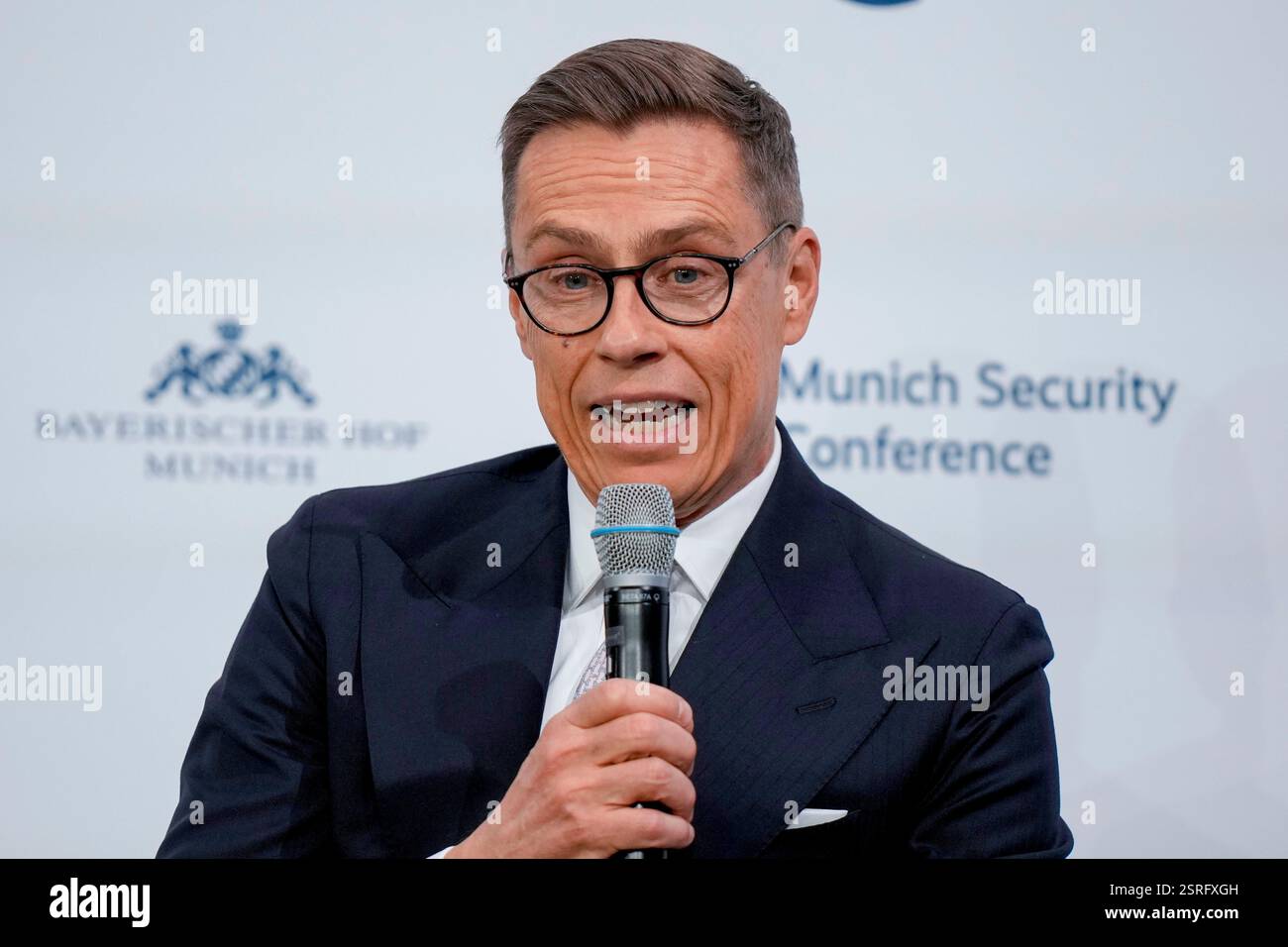 Alexander Stubb, President of Finland speaks as part of a panel ...