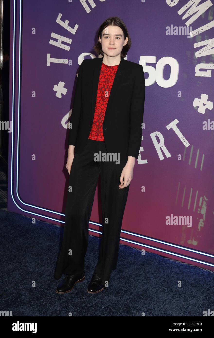 February 14, 2025, New York, New York, USA: Actor JANE WICKLINE seen at ...