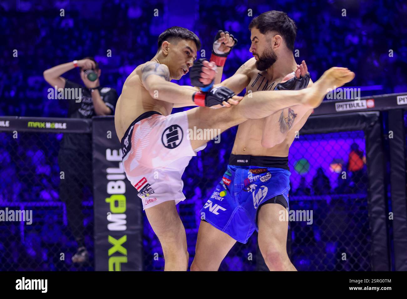 Zadar, Croatia. 15th Feb, 2025. Luka Milidragovic (blue shorts) of ...