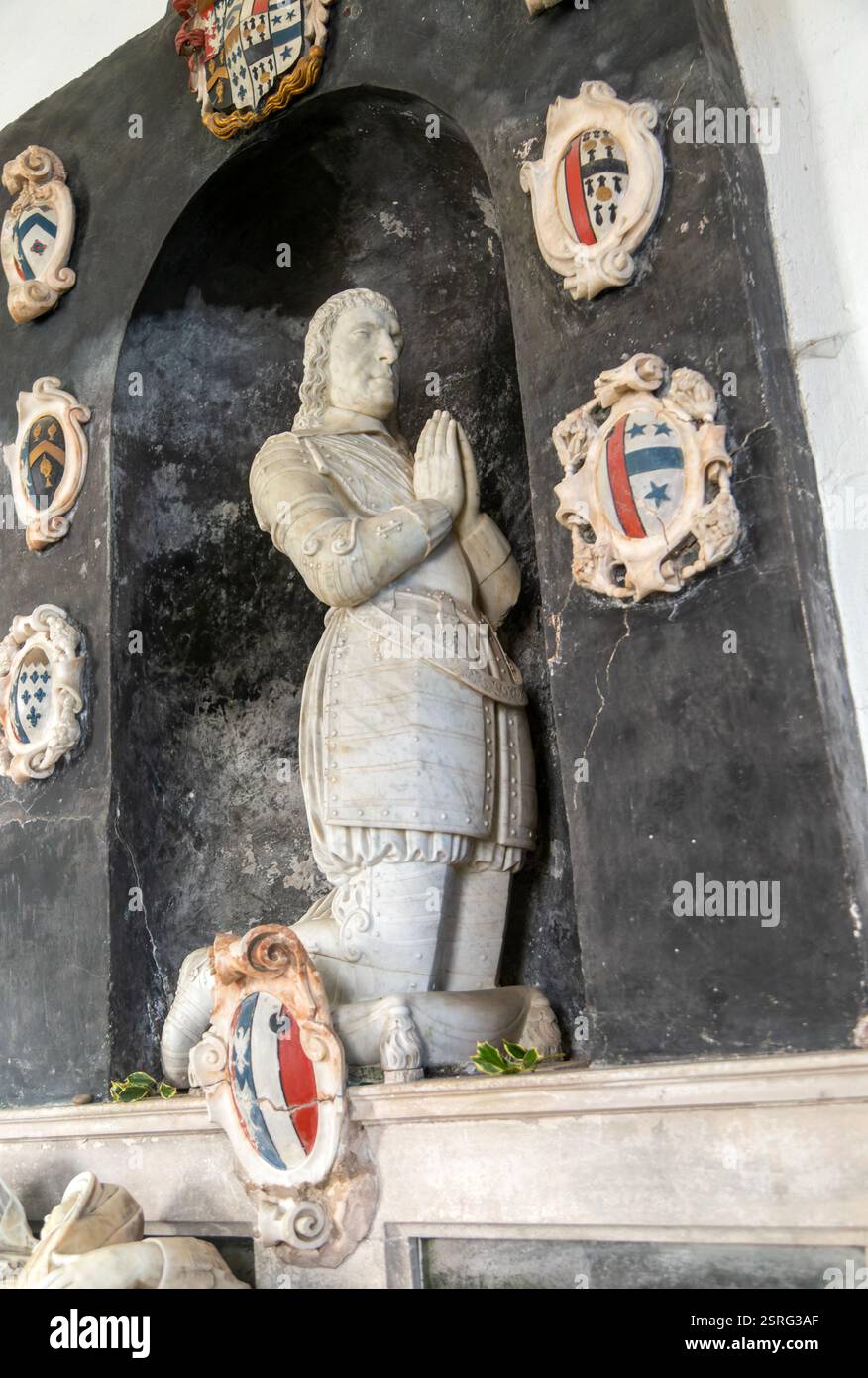 Arthur Coke died 1629 kneeling figure praying memorial monument by ...