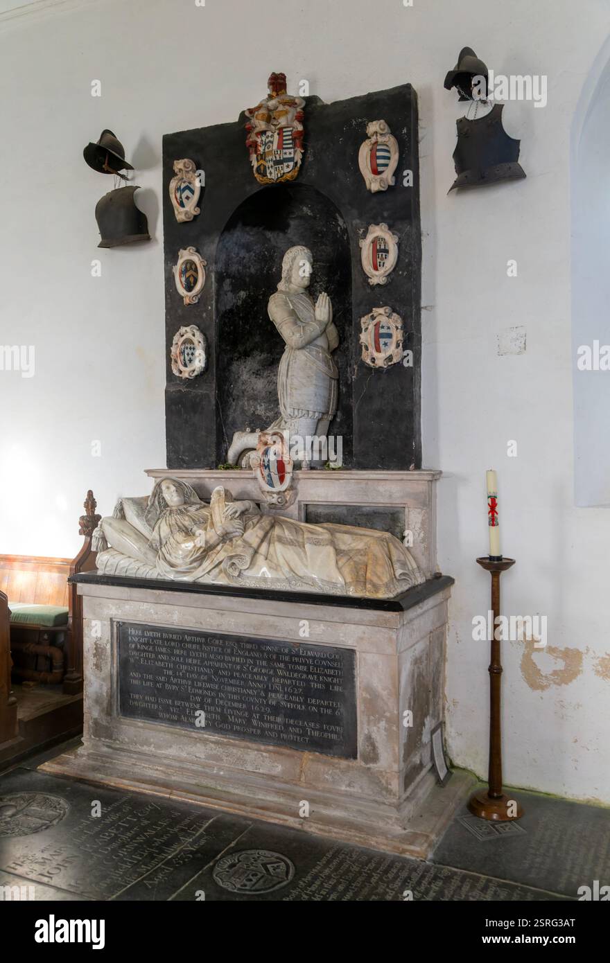 Arthur Coke died 1629 and Elizabeth Coke died 1627 memorial monument by ...