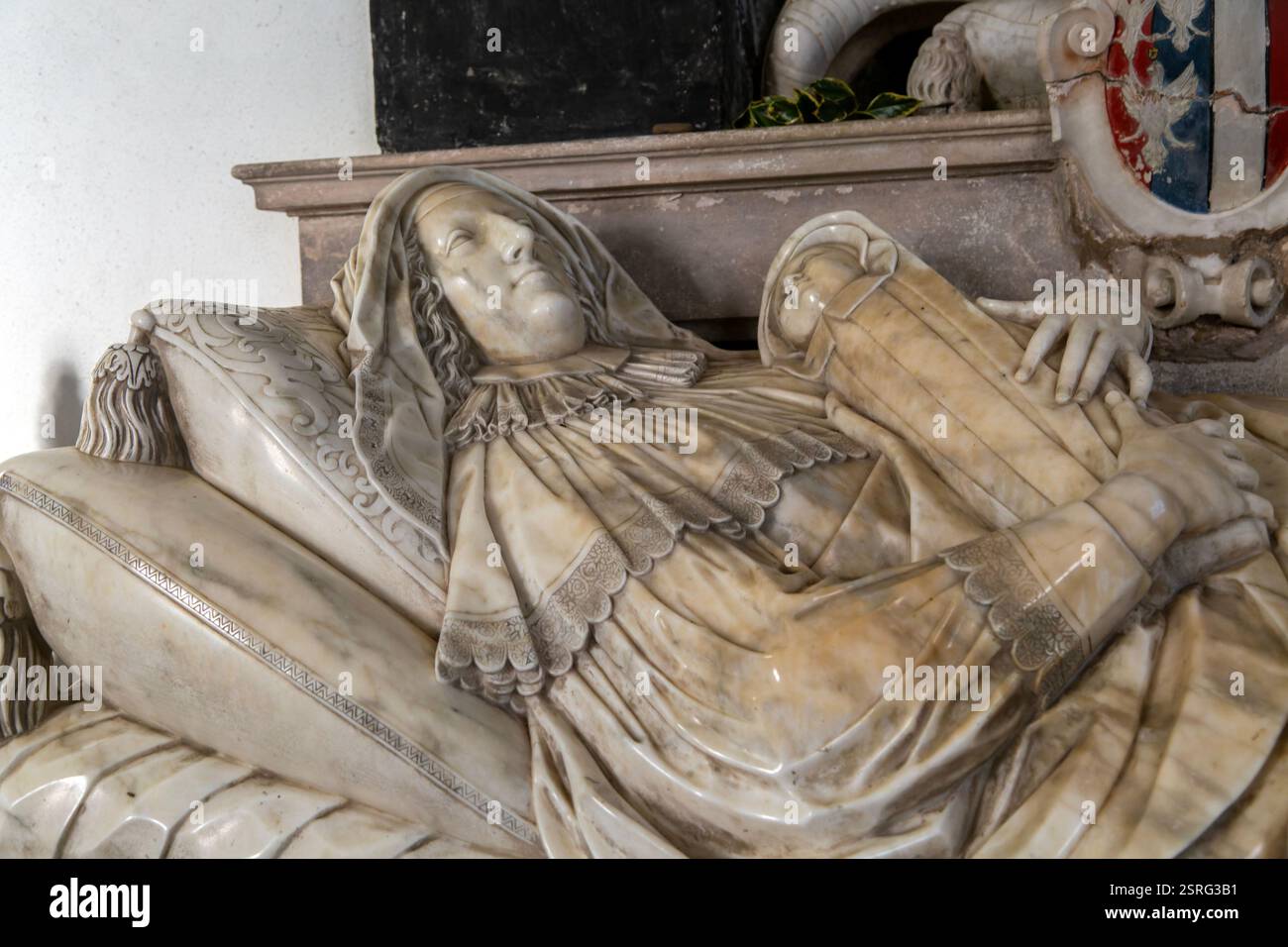 Elizabeth Coke died 1627 with infant baby daughter memorial monument by ...