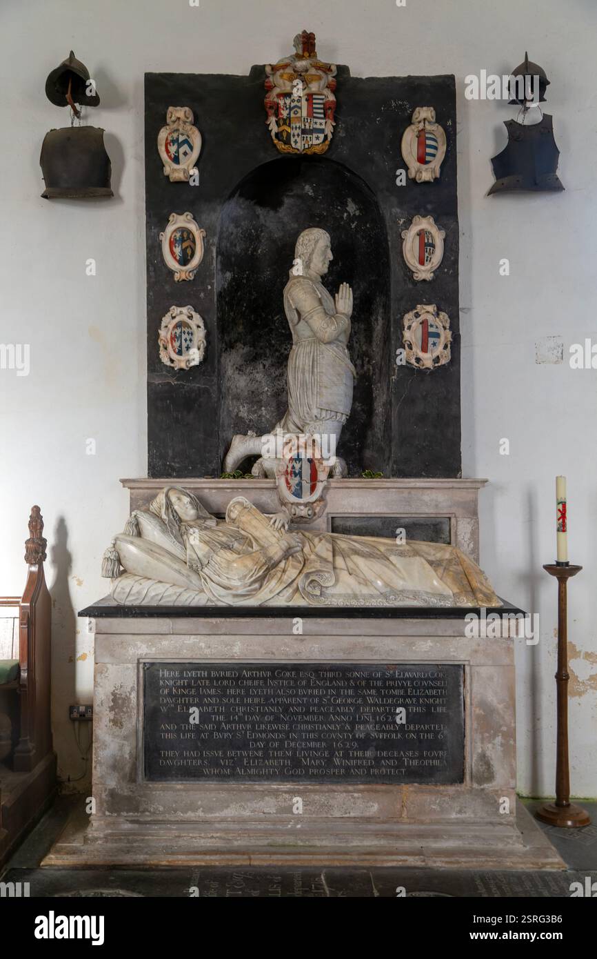 Arthur Coke died 1629 and Elizabeth Coke died 1627 memorial monument by ...