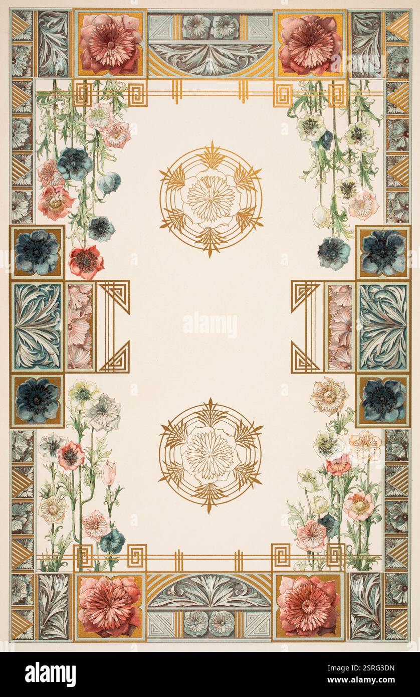 Moderne Wandmalerei Plafond (Modern wall painting ceiling), watercolour ...