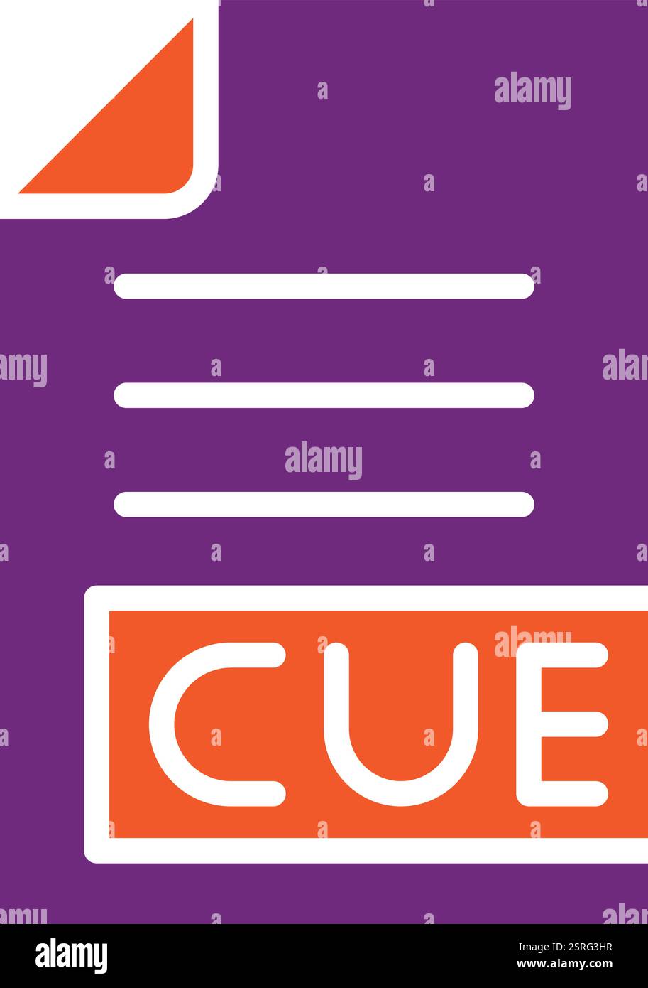 CUE Vector Icon Design Illustration Stock Vector Image & Art - Alamy