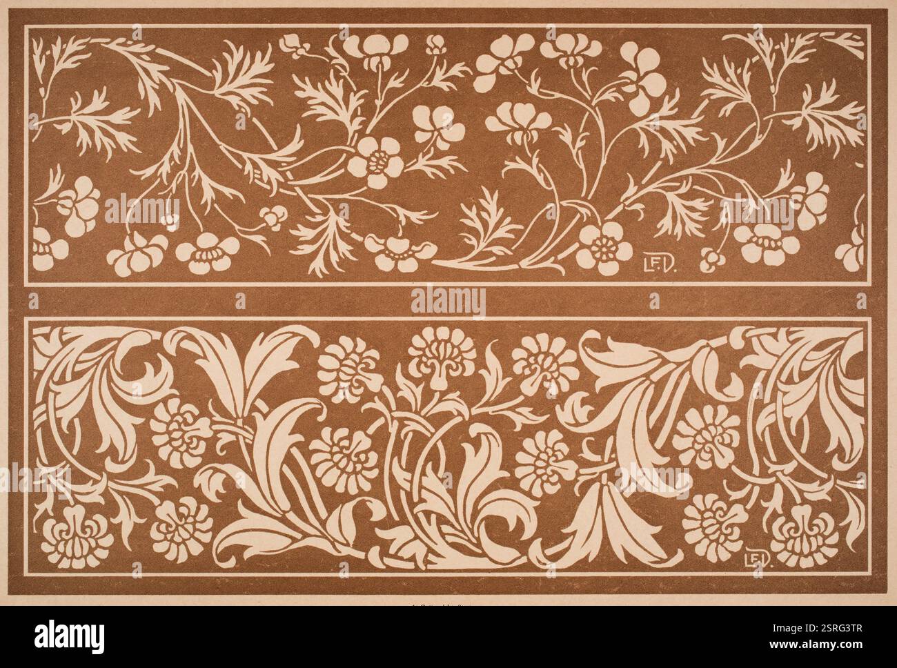 Friese mit pflanzen motiven (frieze with plant motifs), graphic design ...