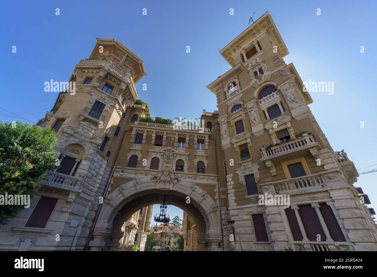 Palace of the Ambassadors (Palazzo degli Ambasciatori) with towers and ...