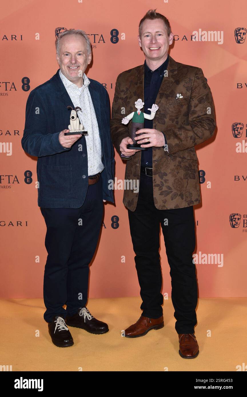 Nick Park und Merlin Crossingham bei der Nominierten-Party der BAFTA ...