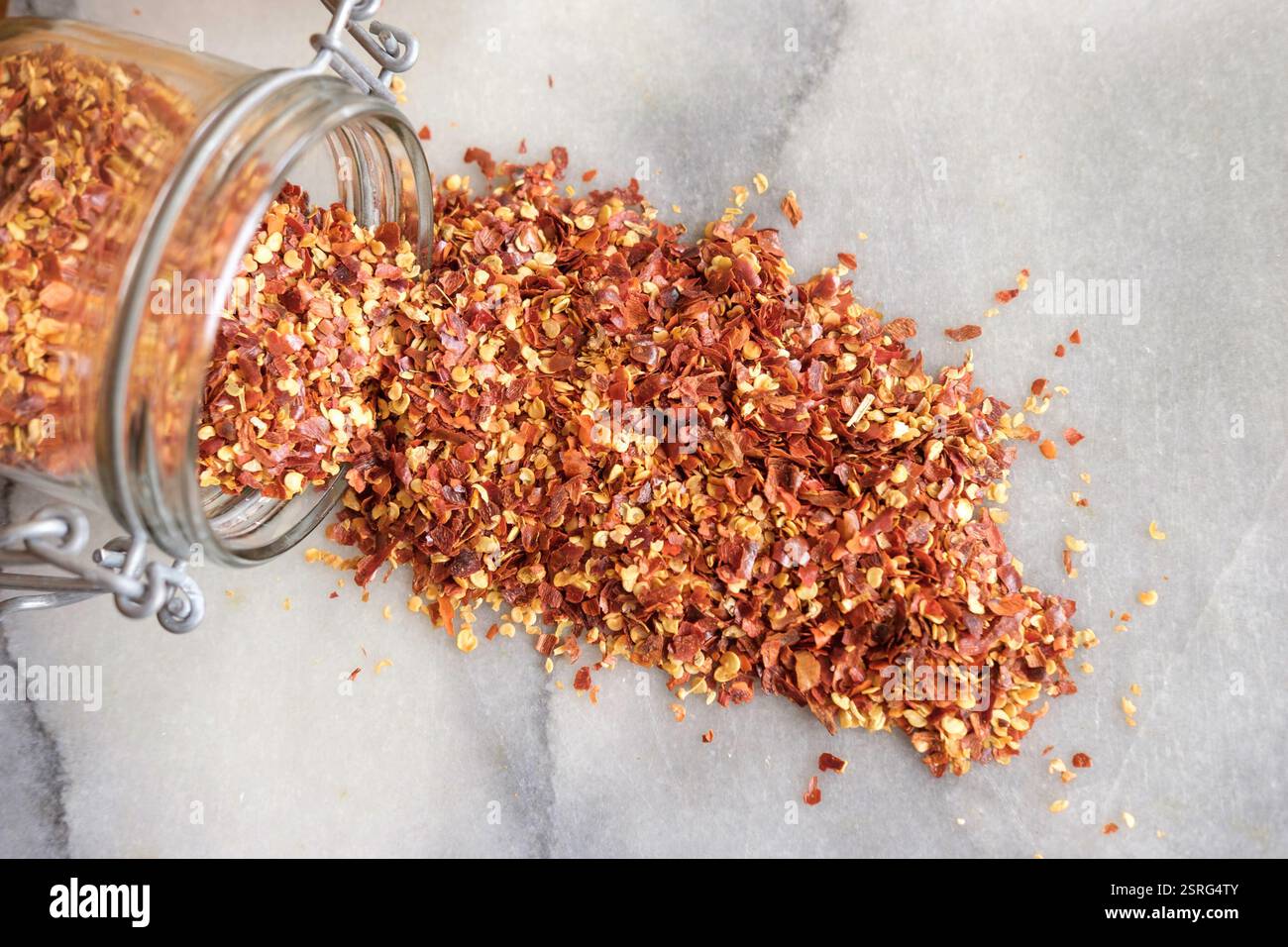 Crushed chilli flakes Stock Photo - Alamy