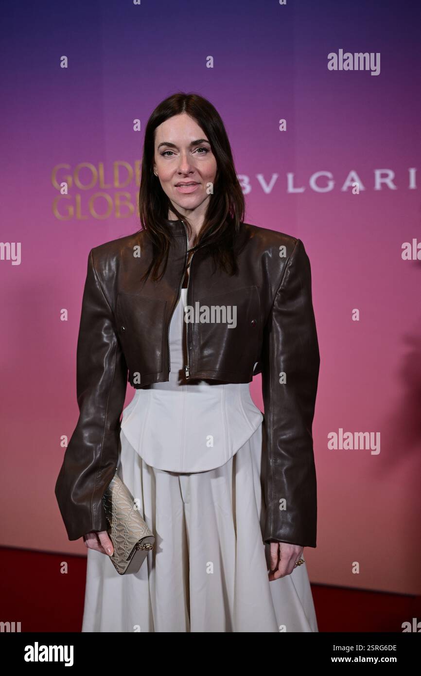 Berlin, Germany. 14th Feb, 2025. Kim Riedle, actress, stands in front ...