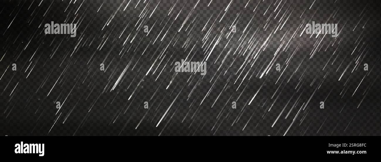 Rainy effect overlay with diagonal white streaks on dark transparent ...