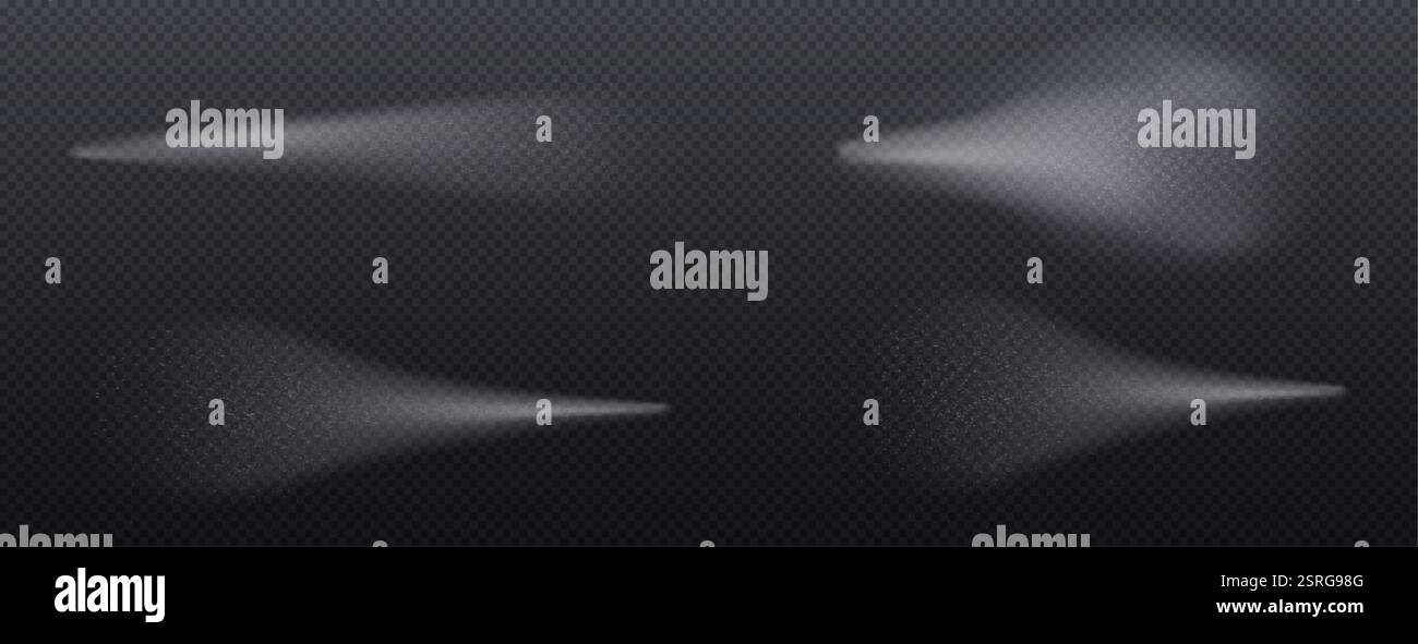 Vector water spray mist collection - realistic transparent dispersed ...