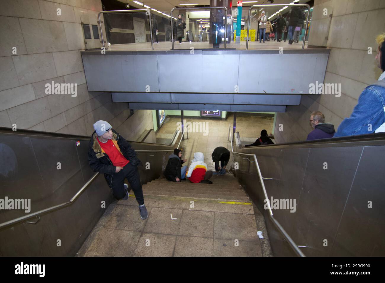 Frankfurt am Main, Western Germany. February 15, 2025. Homeless people ...