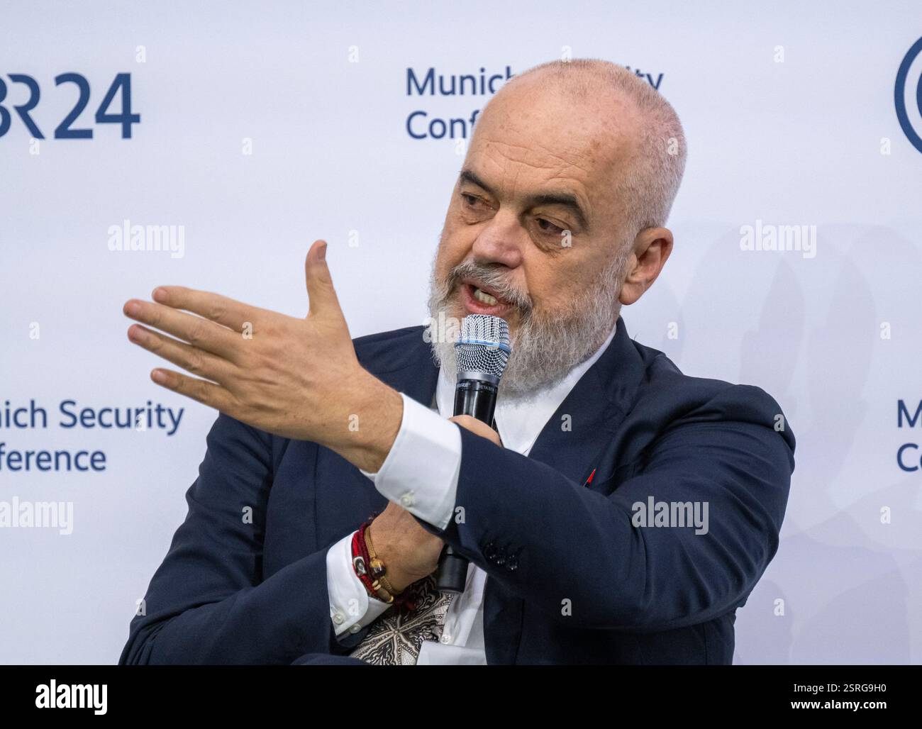 Munich, Germany. 16th Feb, 2025. Edi Rama, Prime Minister of Albania ...