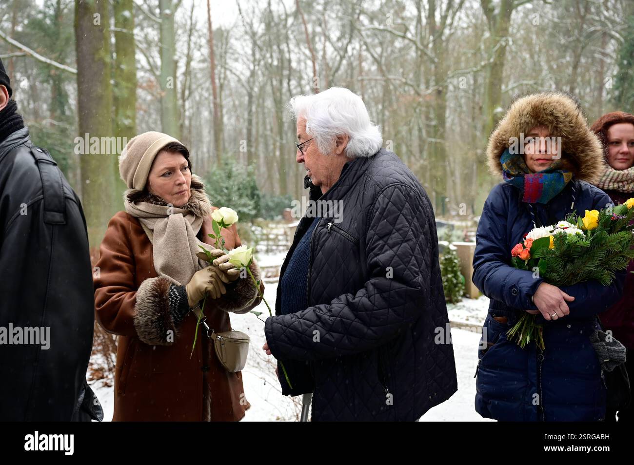 Eva Maria Pieckert und Jürgen Walter bei der Trauerfeier und ...
