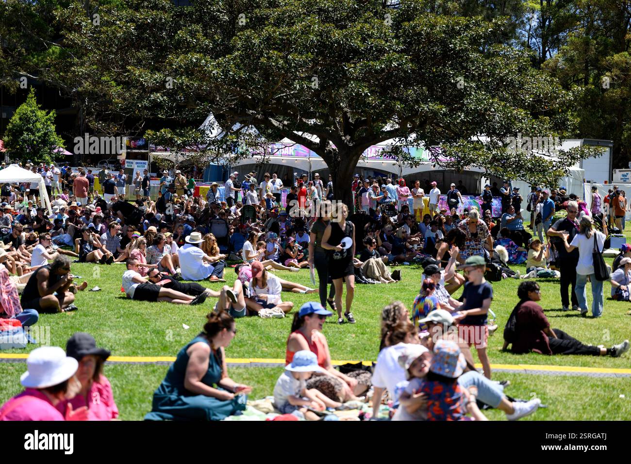 Sydney, Australia. 16th Feb, 2025. People enjoying the Mardi Gras Fair ...