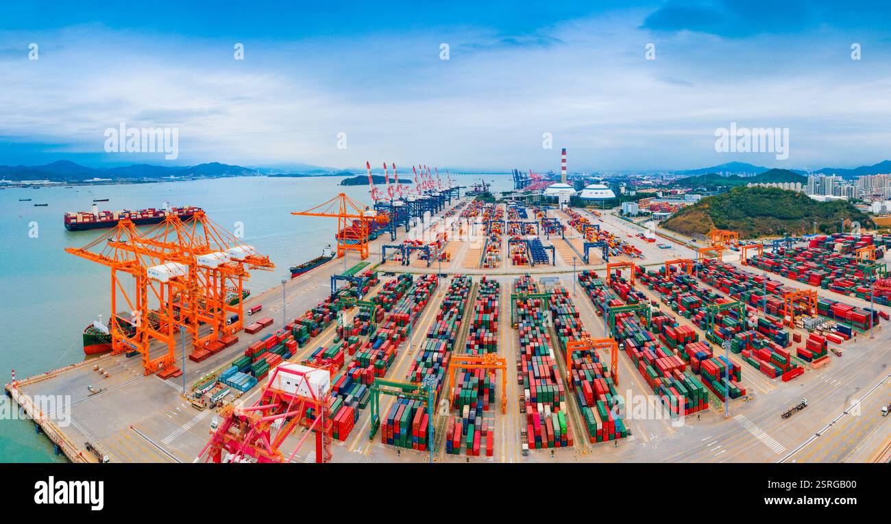 Xiamen Free Trade Port Area Container Terminal, Fujian Province, China ...