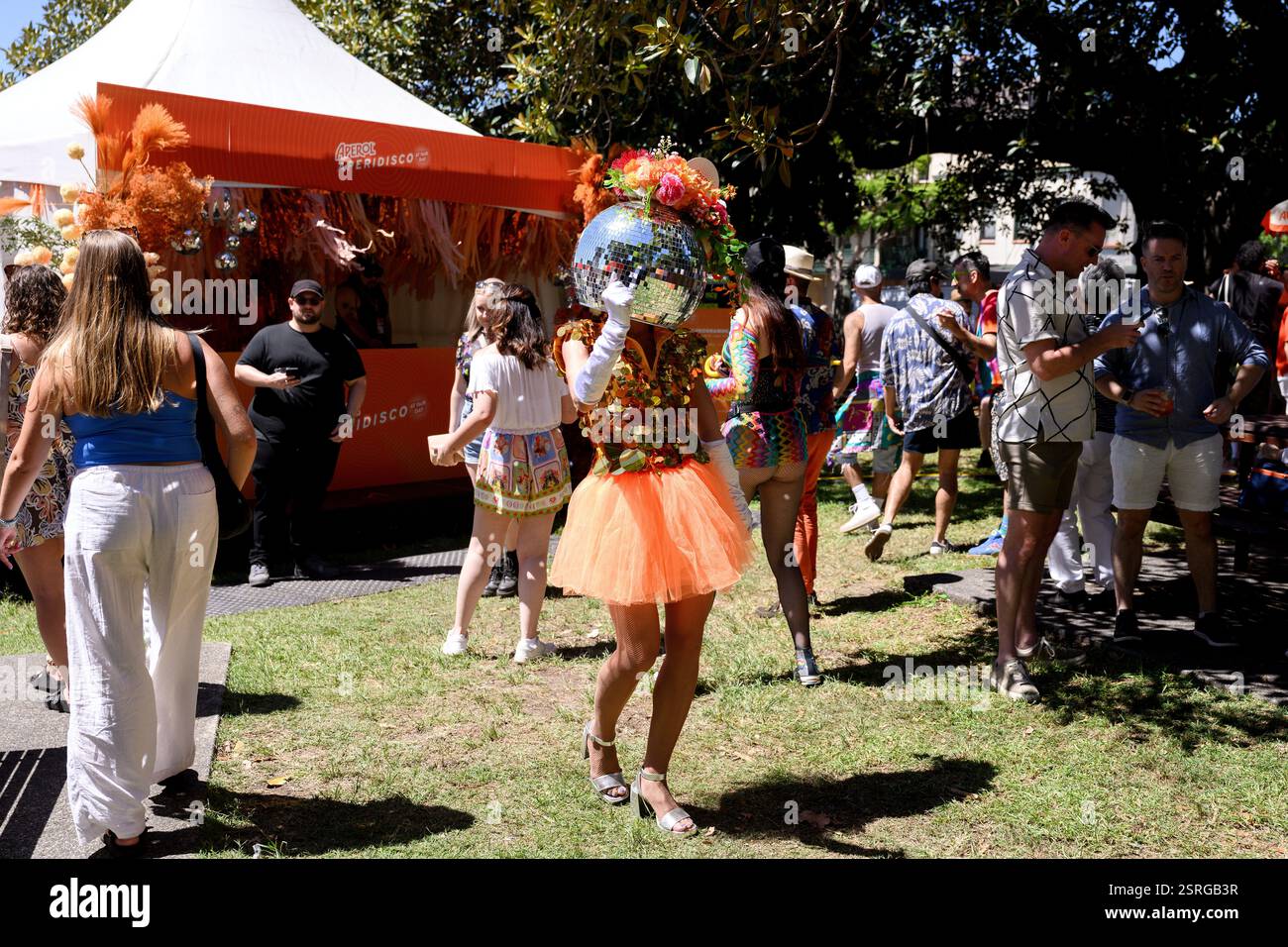 Sydney, Australia. 16th Feb, 2025. People enjoying the Mardi Gras Fair ...