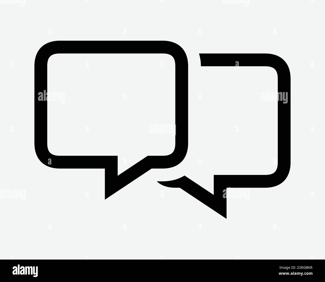 Conversation Dialogue Chat Bubble Speech Box Talk Talking Discuss Debate Empty Blank Outline ...
