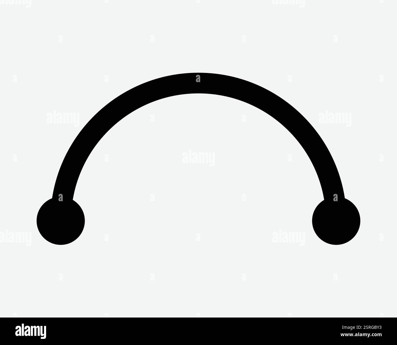 Arc Connect Two Point End to End Points Dot Icon Sign Symbol Vector ...