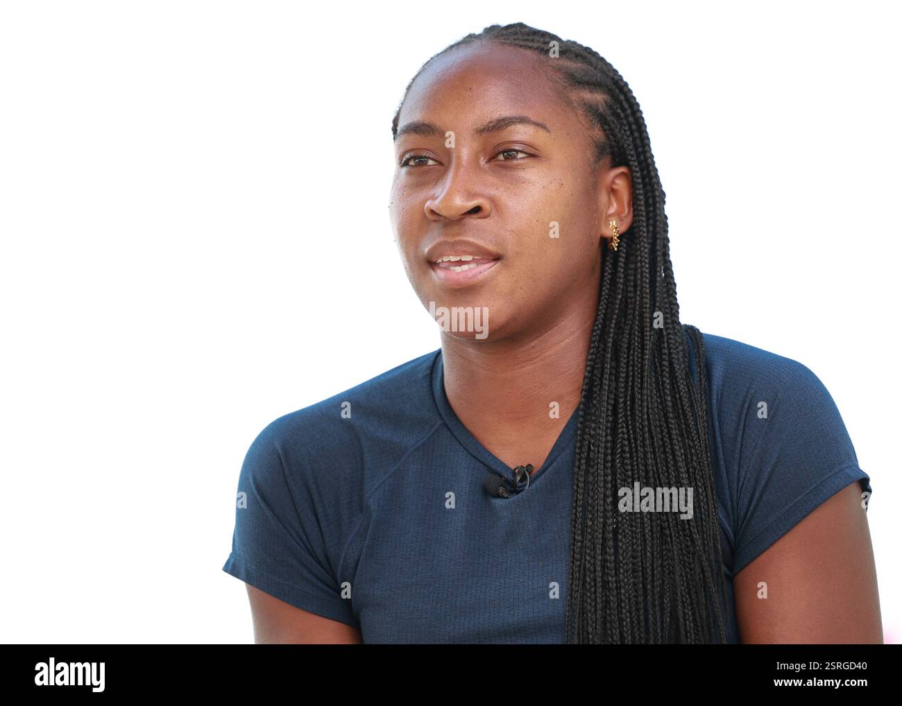 Dubai, UAE, 16th. Feb, 2025. US tennis player Coco Gauf at the Dubai ...