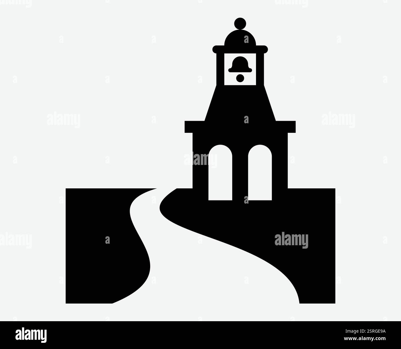 Bell Tower Church Building Landmark Shape Structure Road Path Ring ...