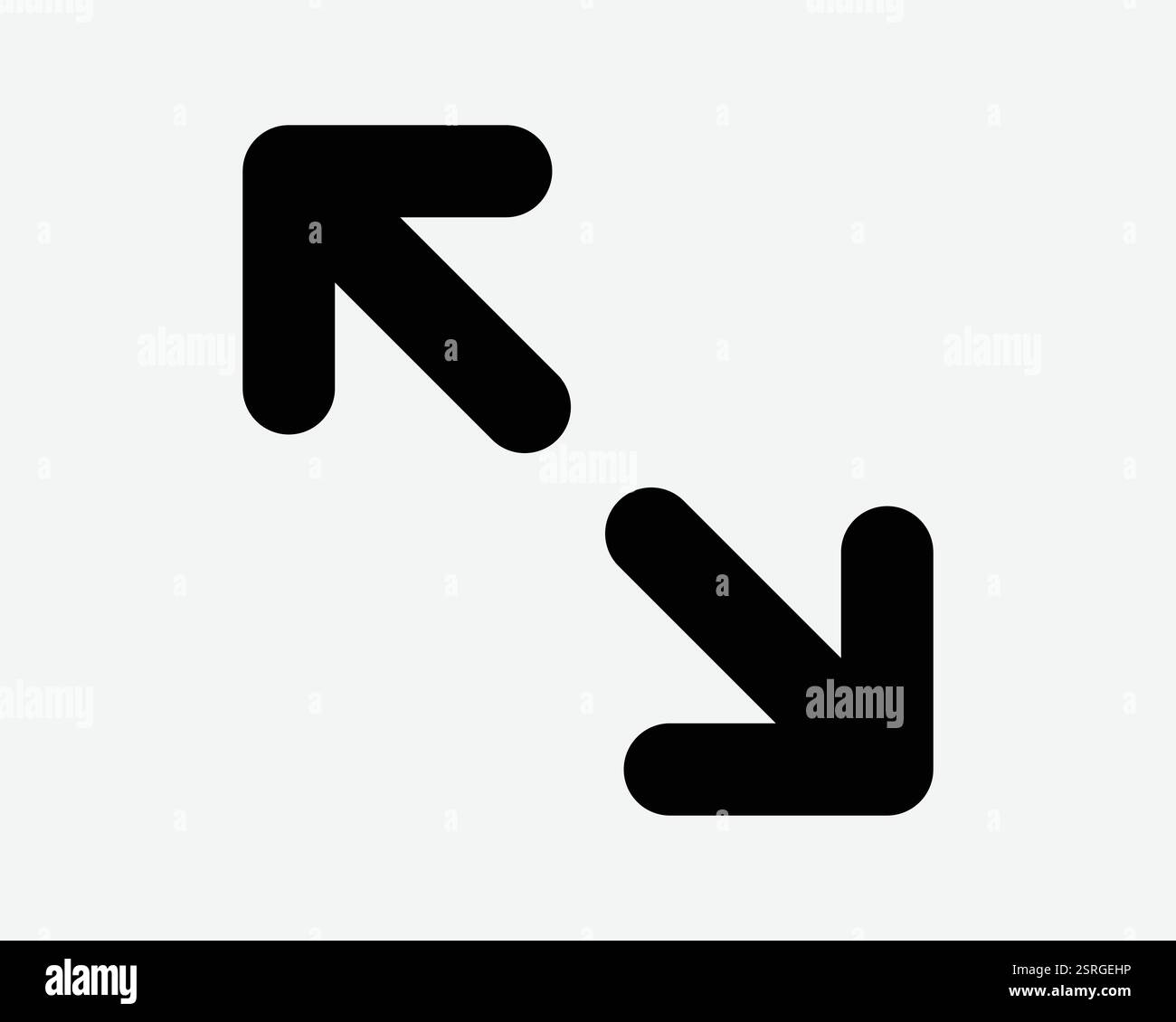 Expand Arrow Point Pointer Zoom In Out Scale Scaling Gesture Top Corner Right Bottom Left Side ...