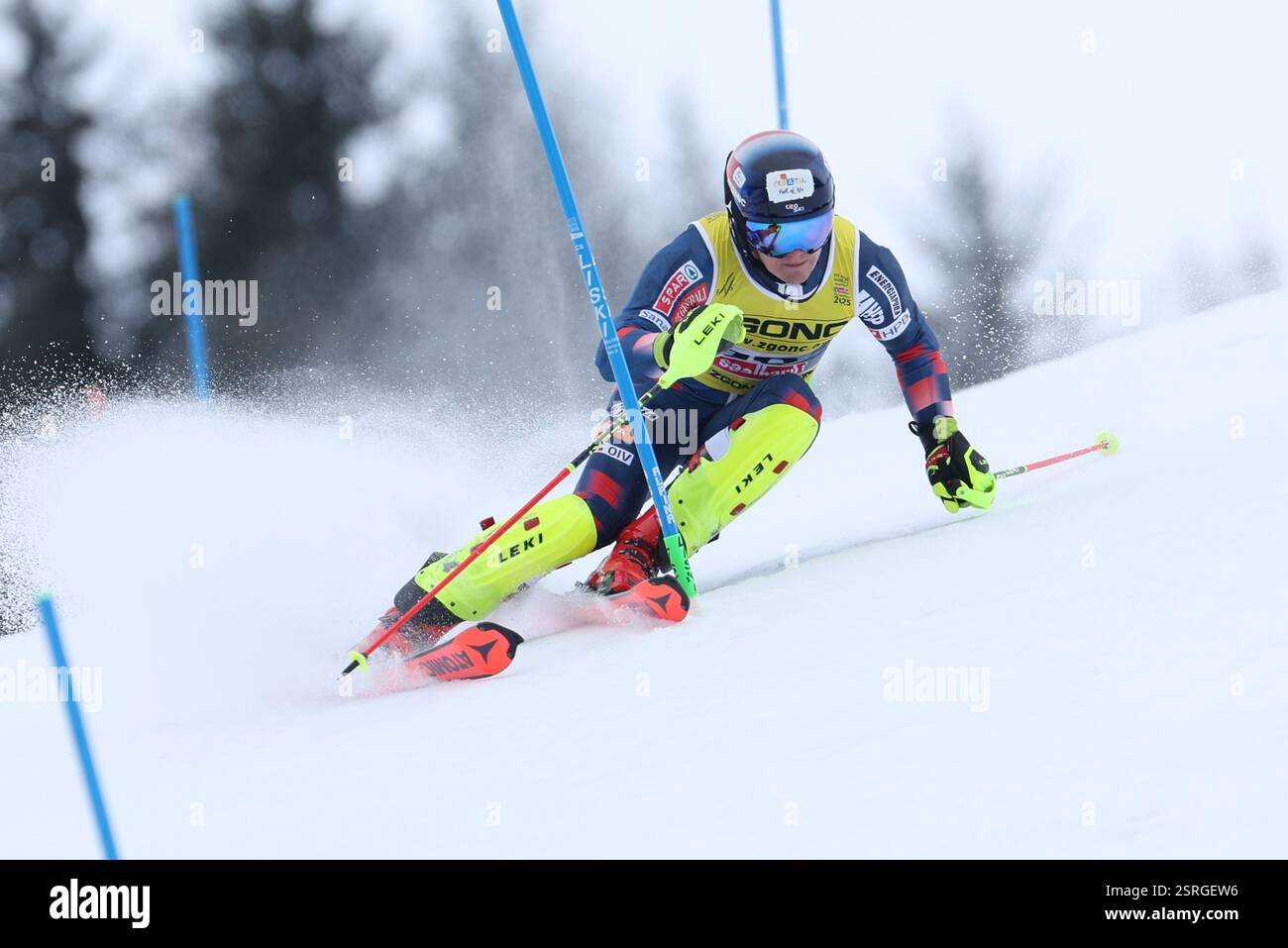 FIS Alpine World Ski Championships Saalbach 2025 Men's Slalom ZUBCIC Filip (CRO) Sunday 16/02/25 ...